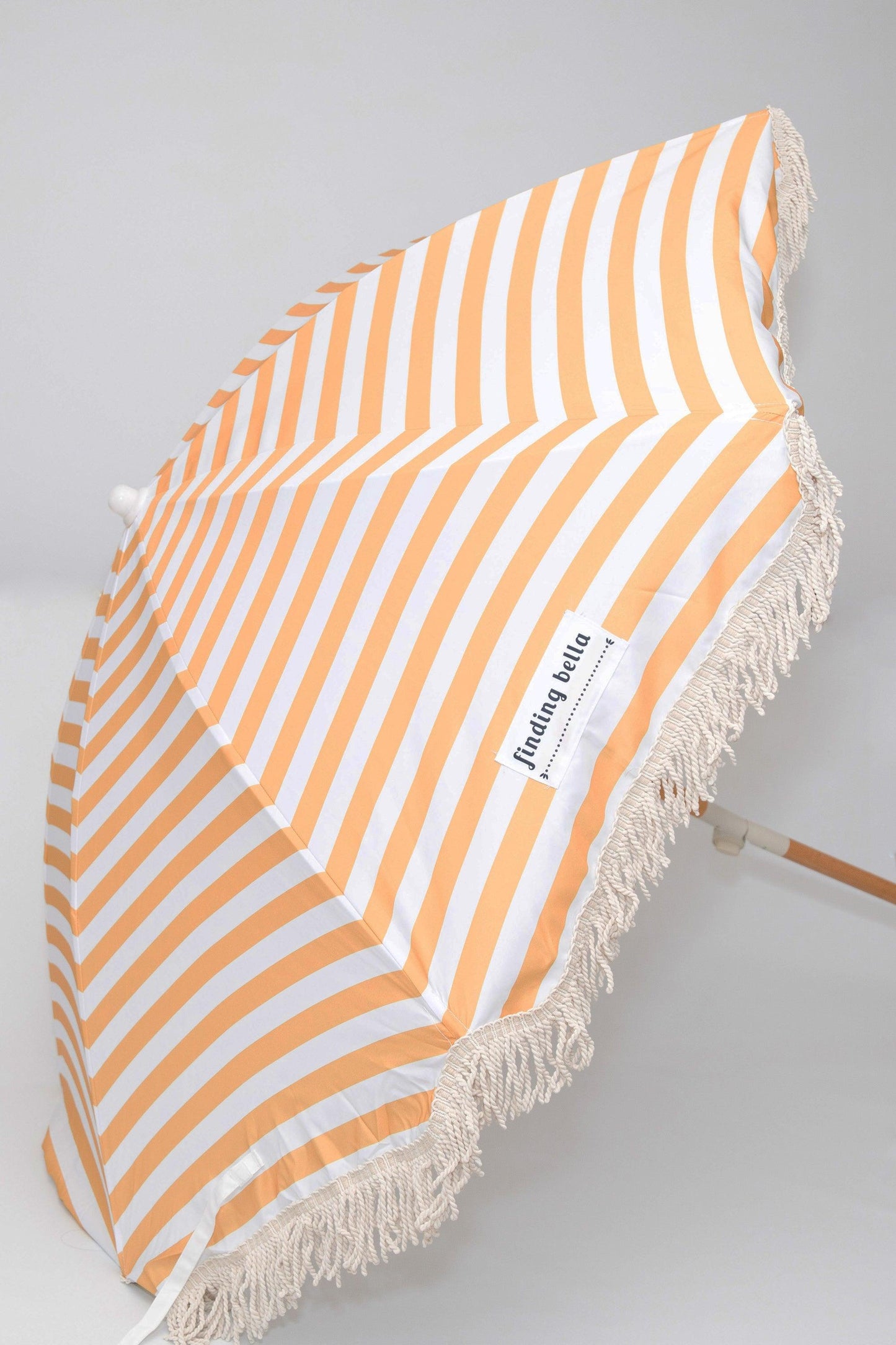 Beach Umbrella with Fringe | Italian UV Protective Fabric – Upper Notch ...